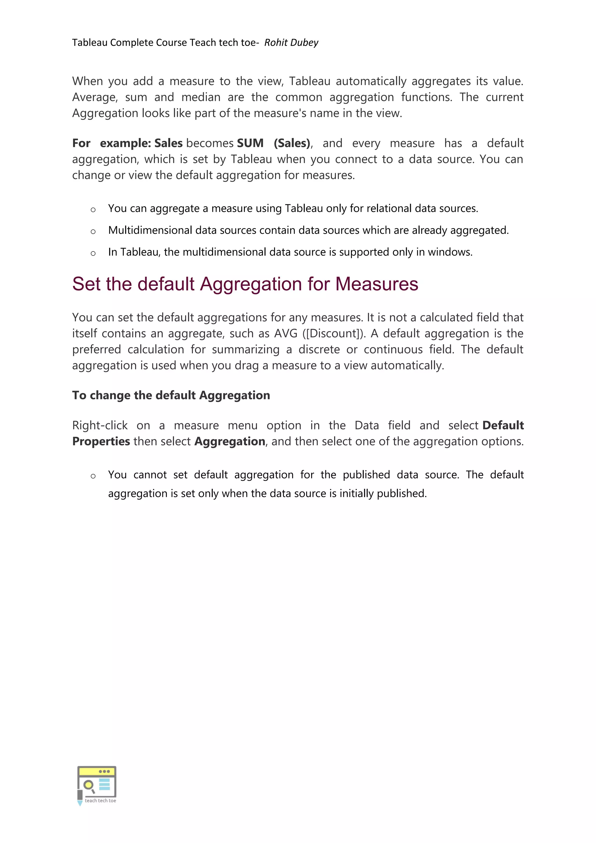 Tableau Tutorial Complete by Rohit Dubey | PDF