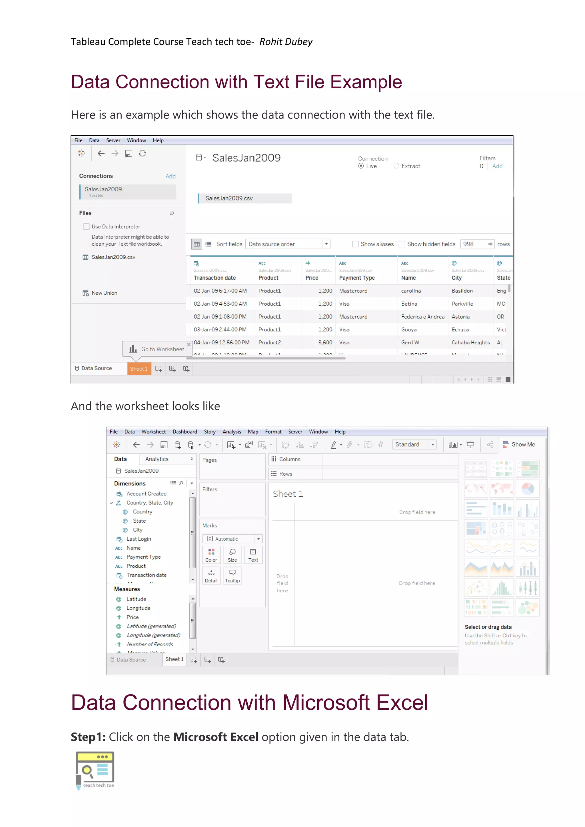 Tableau Tutorial Complete by Rohit Dubey | PDF