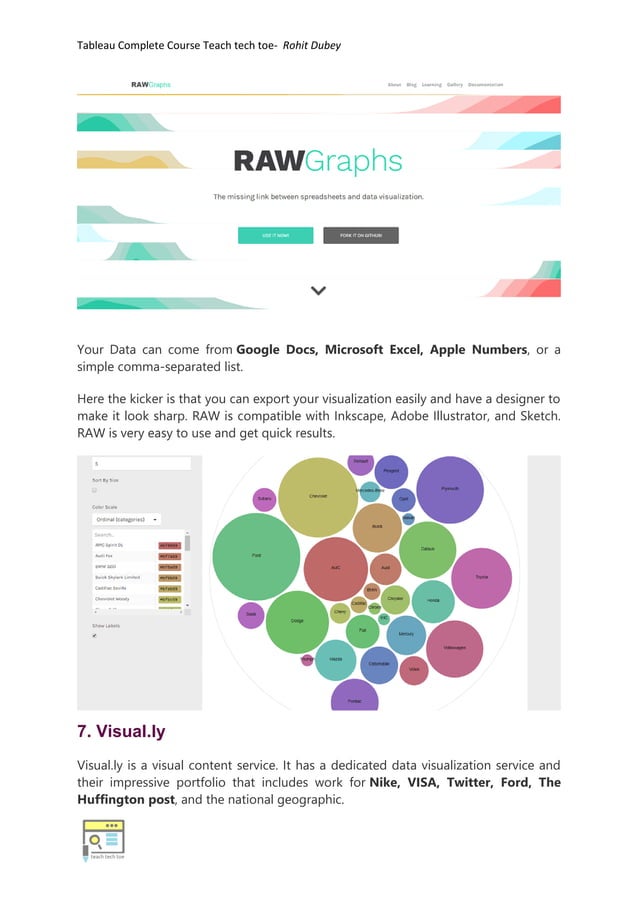 Tableau Tutorial Complete by Rohit Dubey | PDF