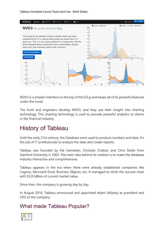 Tableau Tutorial Complete by Rohit Dubey | PDF