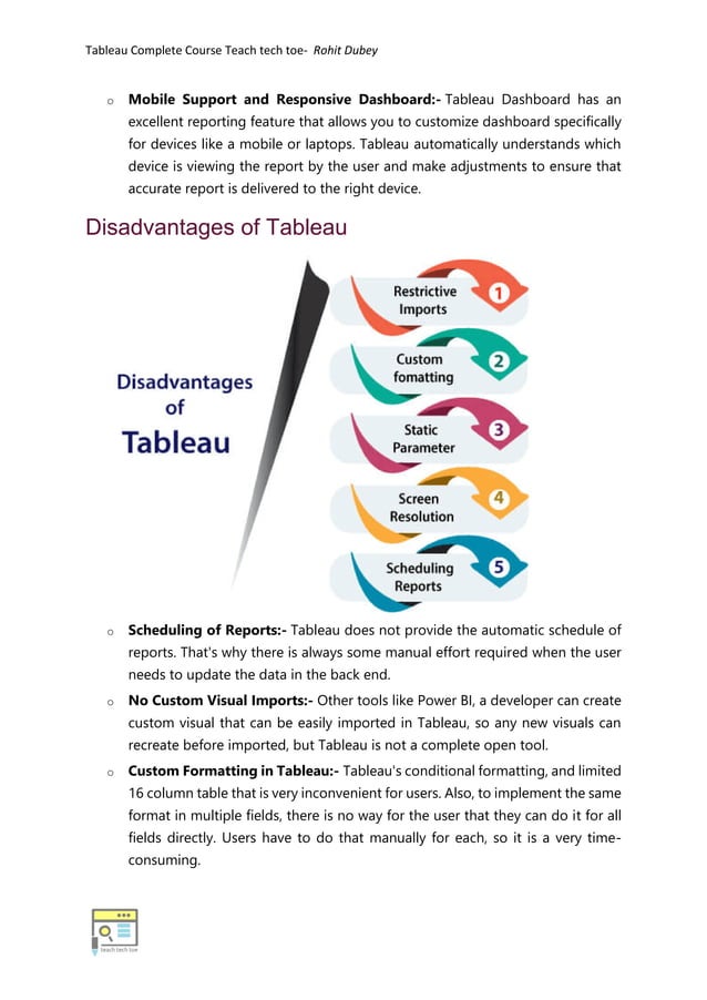 Tableau Tutorial Complete by Rohit Dubey | PDF