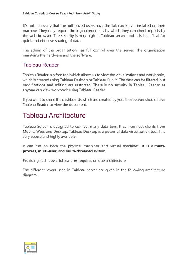 Tableau Tutorial Complete by Rohit Dubey | PDF