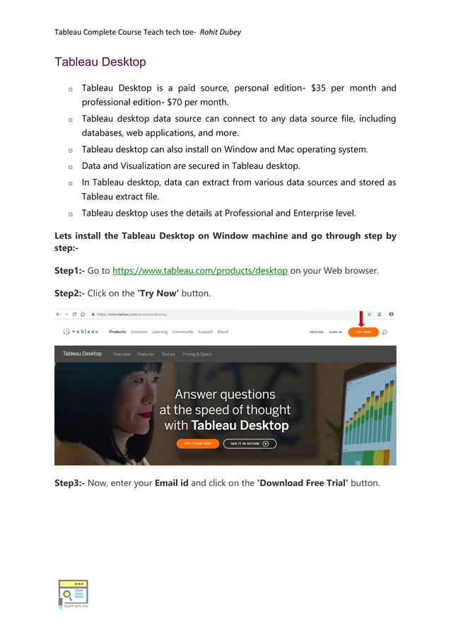 Tableau Tutorial Complete by Rohit Dubey | PDF
