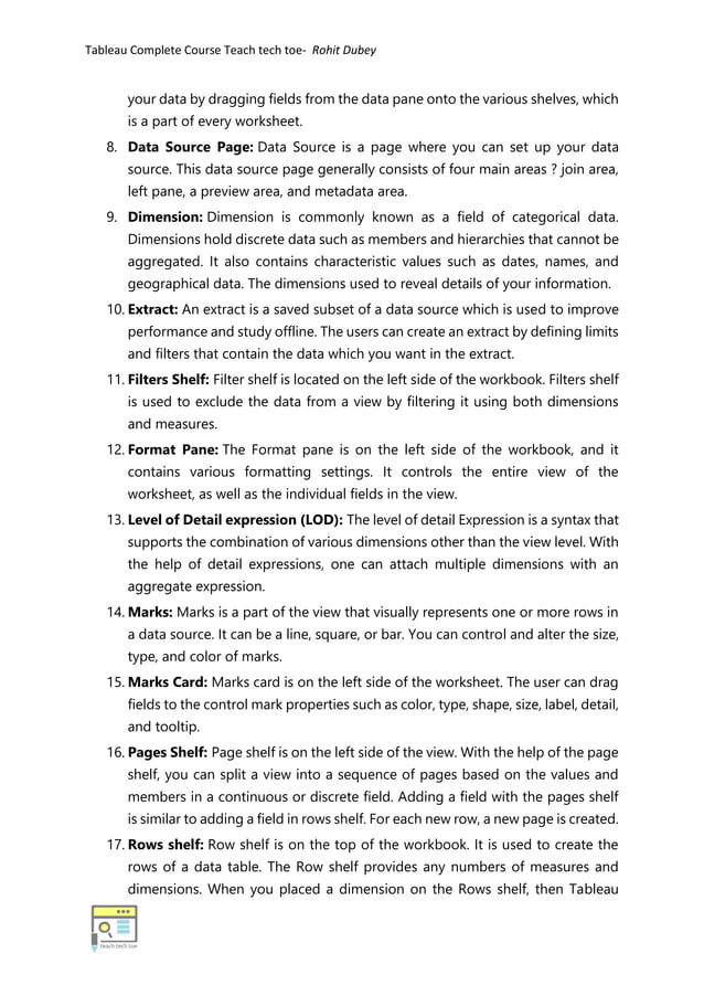 Tableau Tutorial Complete by Rohit Dubey | PDF