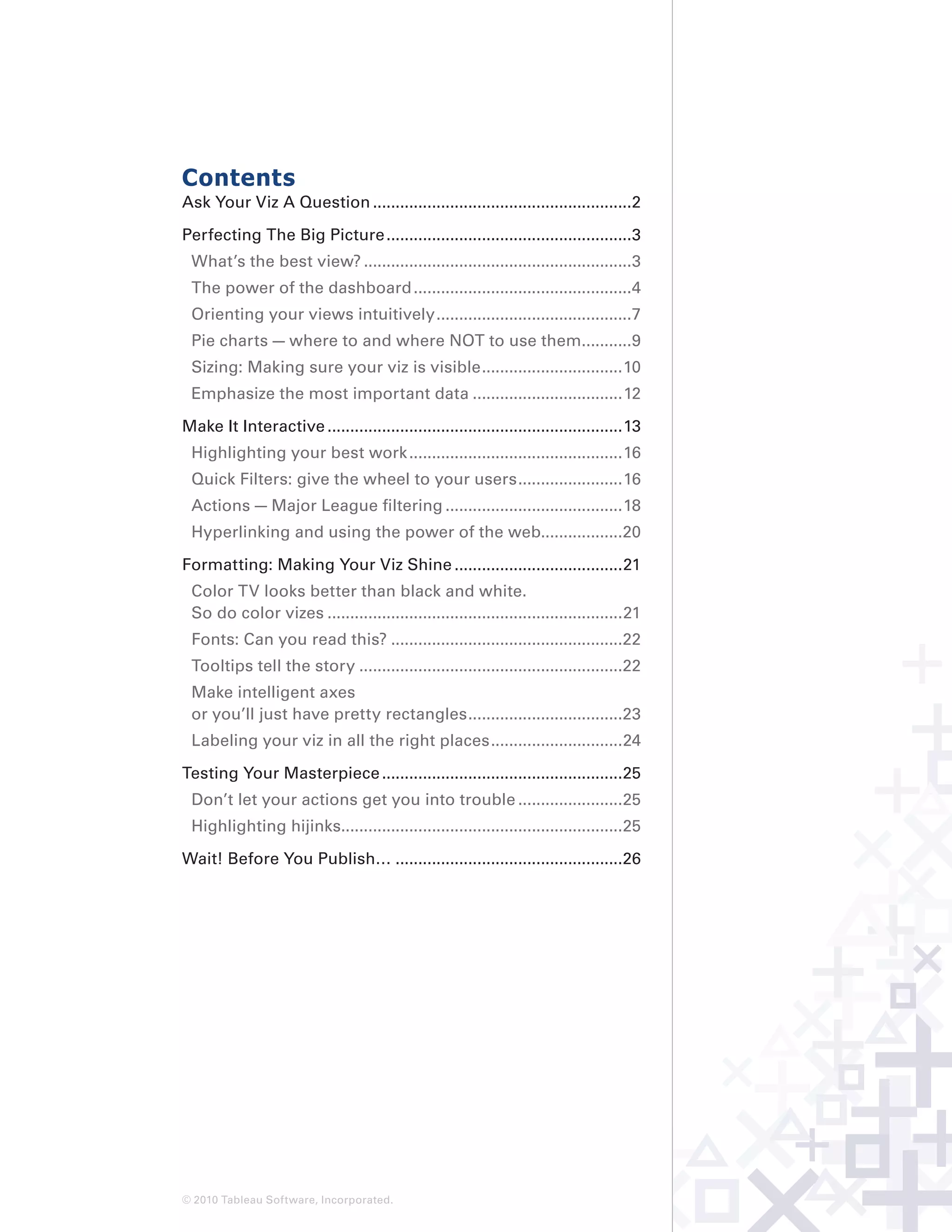 Tableau Visual Guidebook | PDF