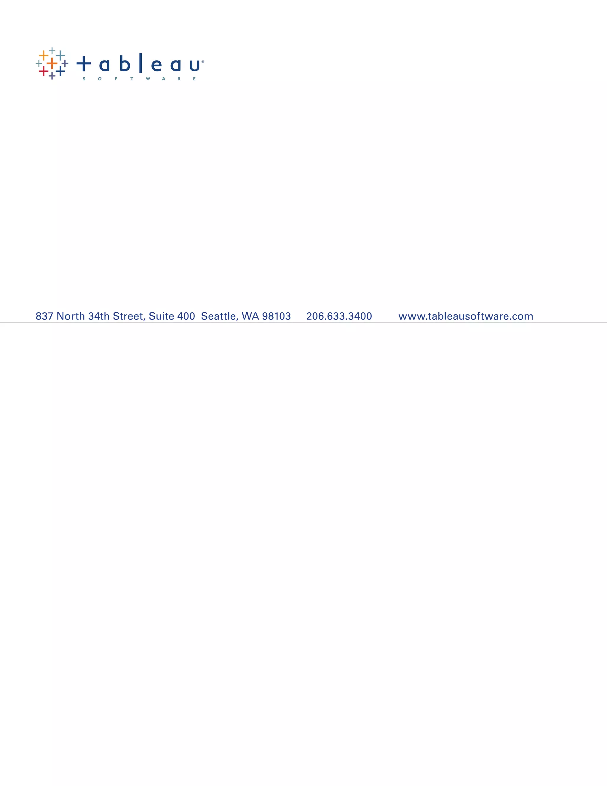 Tableau Visual Guidebook | PDF