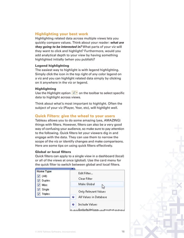 Tableau Visual Guidebook | PDF