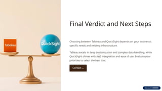 Tableau vs QuickSight Which BI Tool Wins in 2025 | PPTX