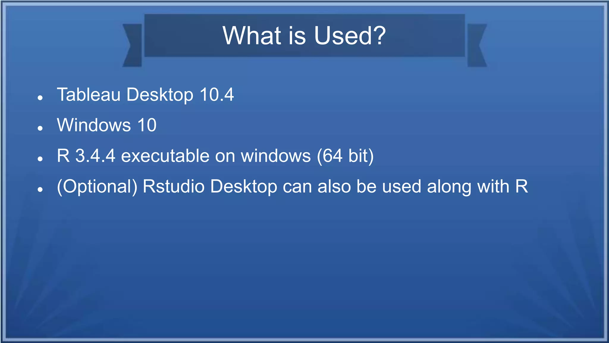 Tableau Integration With R Pptx Computer Software And Applications Computing