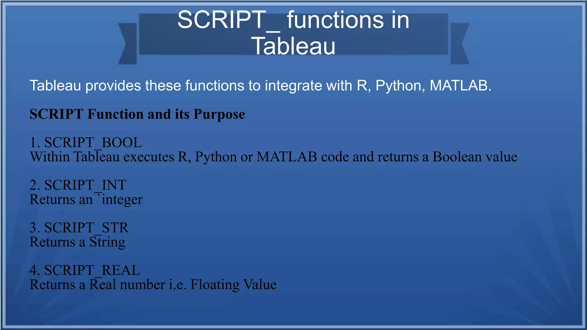 Tableau integration with R | PPTX | Computer Software and Applications | Computing