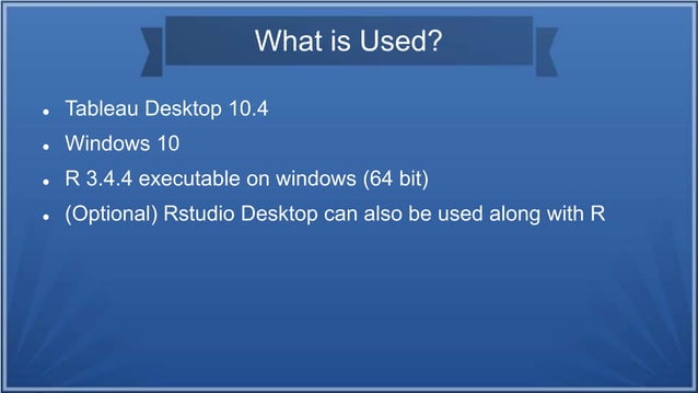 Tableau integration with R | PPT