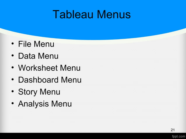 Data Visualization Workshop using Tableau | PPT