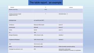 BREAST CANCER : pathology report table for breast carcinomas | PDF ...