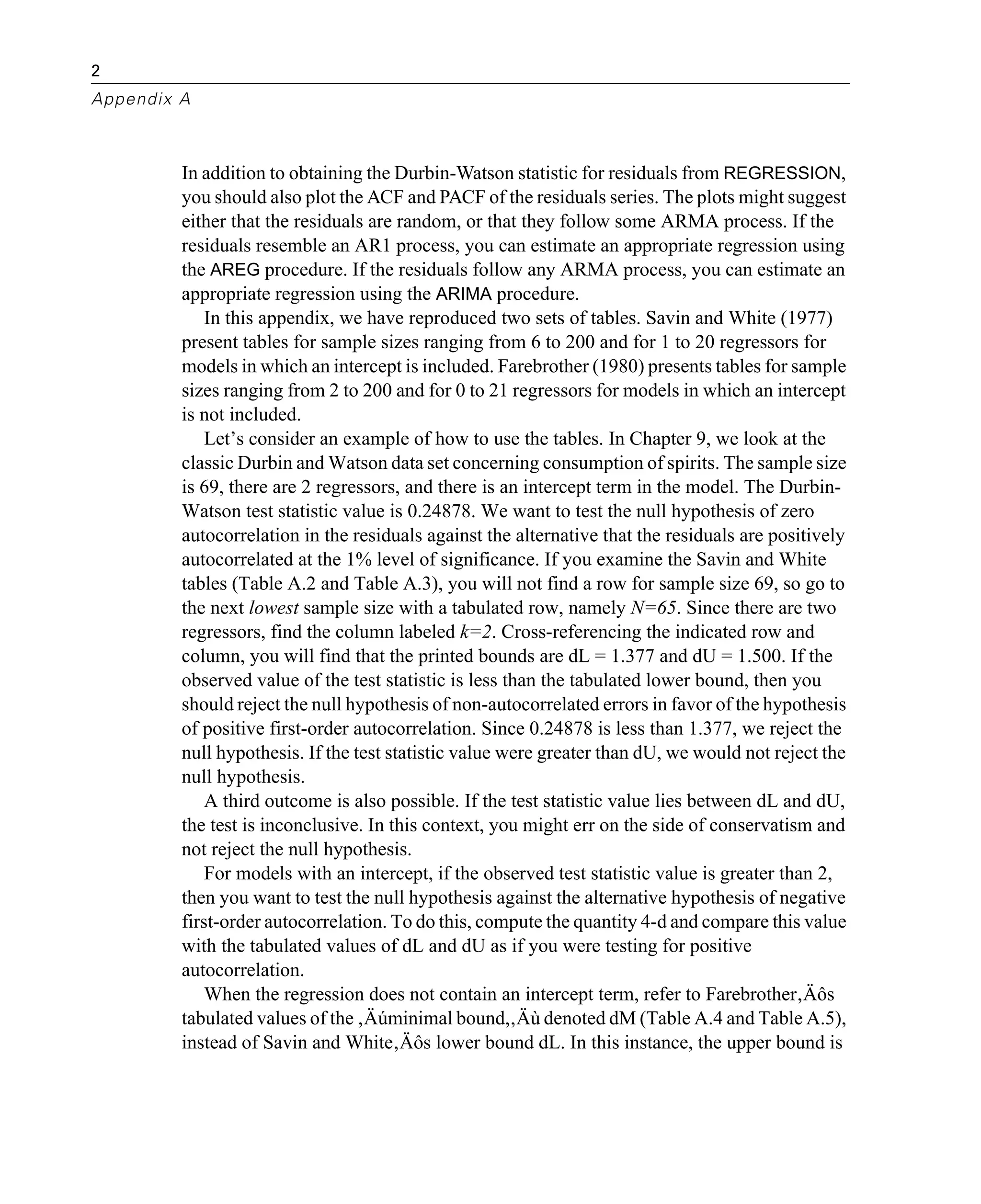 Table durbin watson tables | PDF