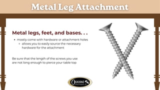 How to Attach Table Legs: Several Possible Methods | PDF