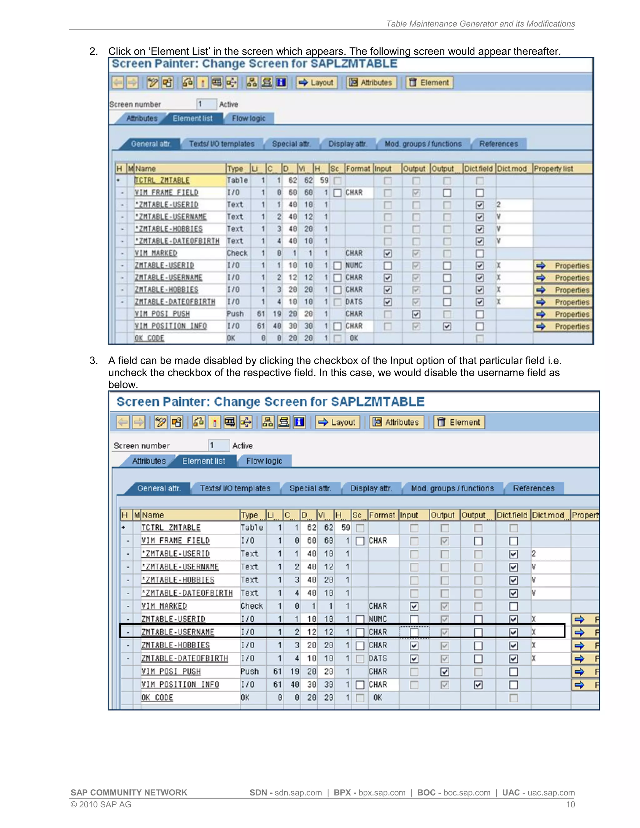 Table maintenance generator and its modifications | PDF