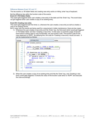 Table maintenance generator and its modifications | PDF