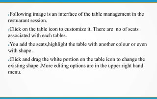 Table management in restaurant pos | PPT