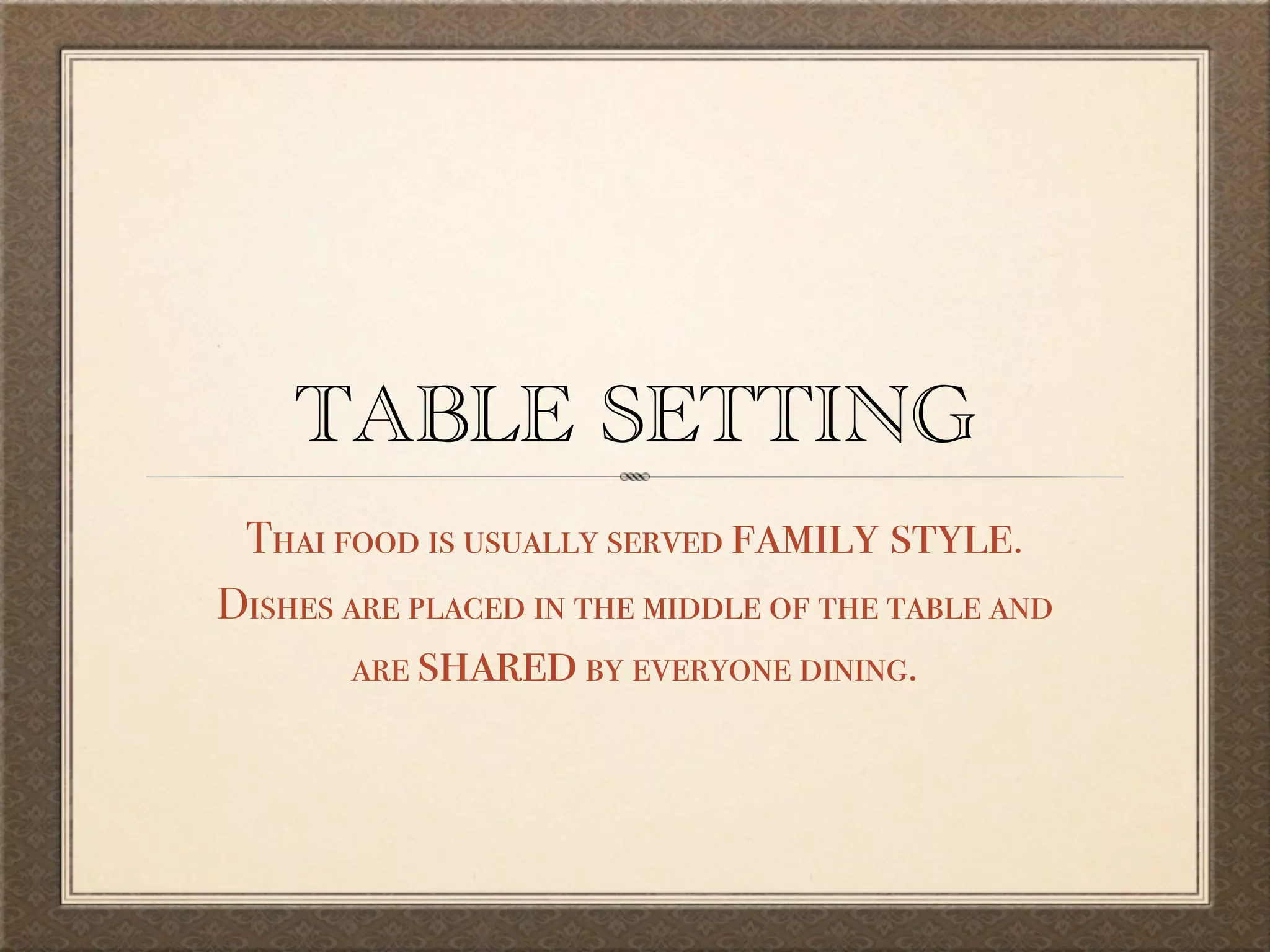 Thai Table manners | PPT