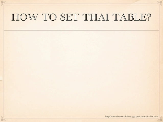 Thai Table manners | PPT
