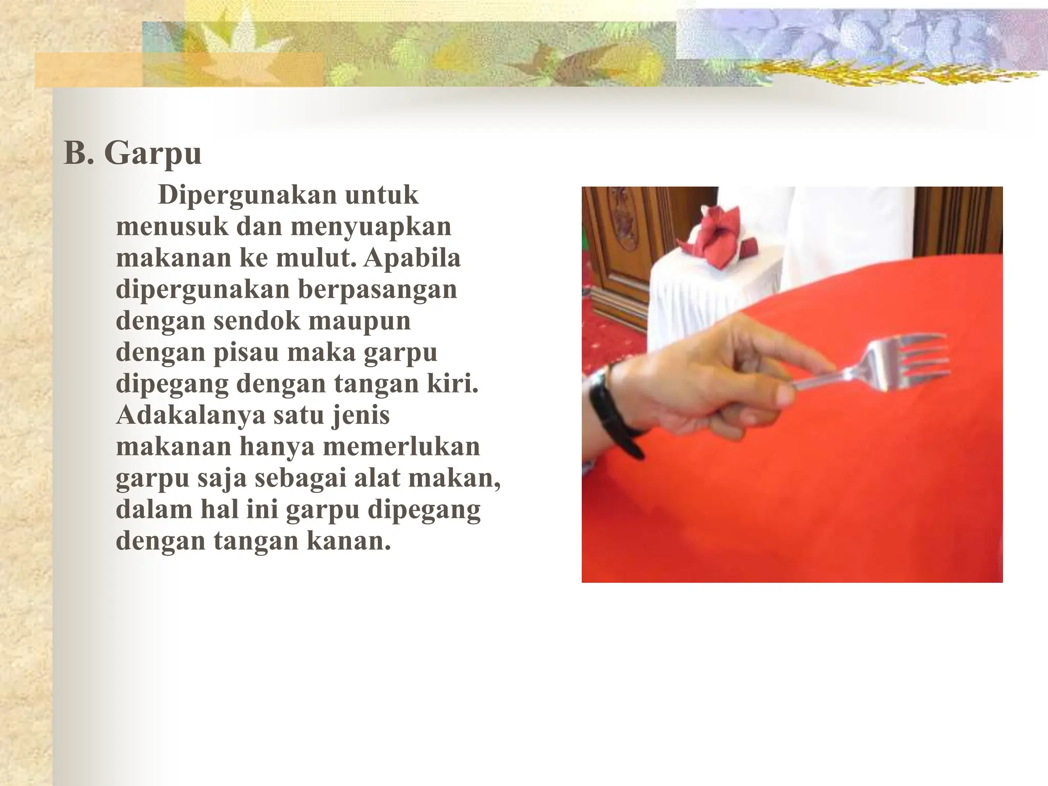Power point TABLE MANNER berbahasa indonesia | PPT
