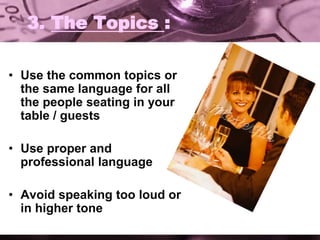 Table manner students heru edit | PPT