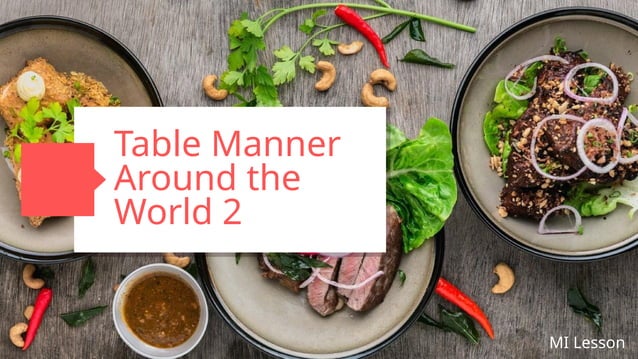 Table Manner around the world PPT for elementary kids | PPTX