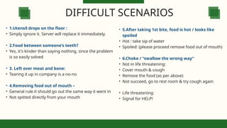 TABLE MANNER Brief Training Course, handy guideline for trainer | PPT