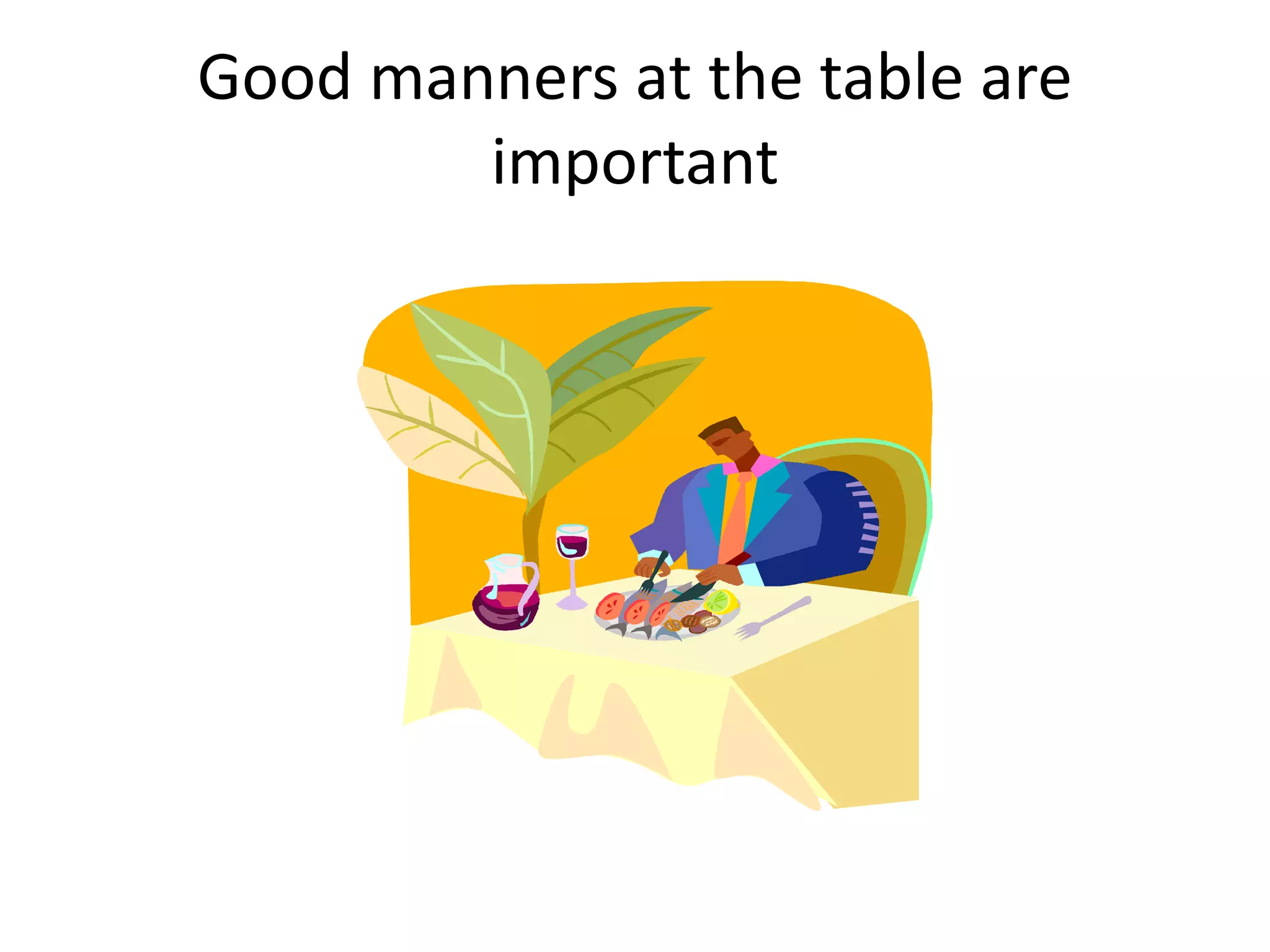 Table manners/Modales en la mesa | PPTX