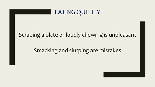 Table manners | PPT