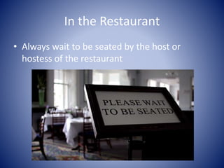 Table manners made Easy! | PPTX