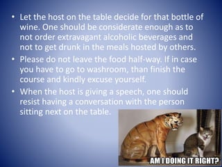 Table manners made Easy! | PPTX