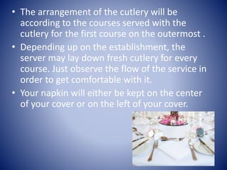 Table manners made Easy! | PPTX