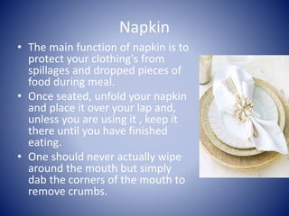 Table manners made Easy! | PPTX