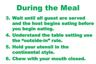 Table manners | PPTX