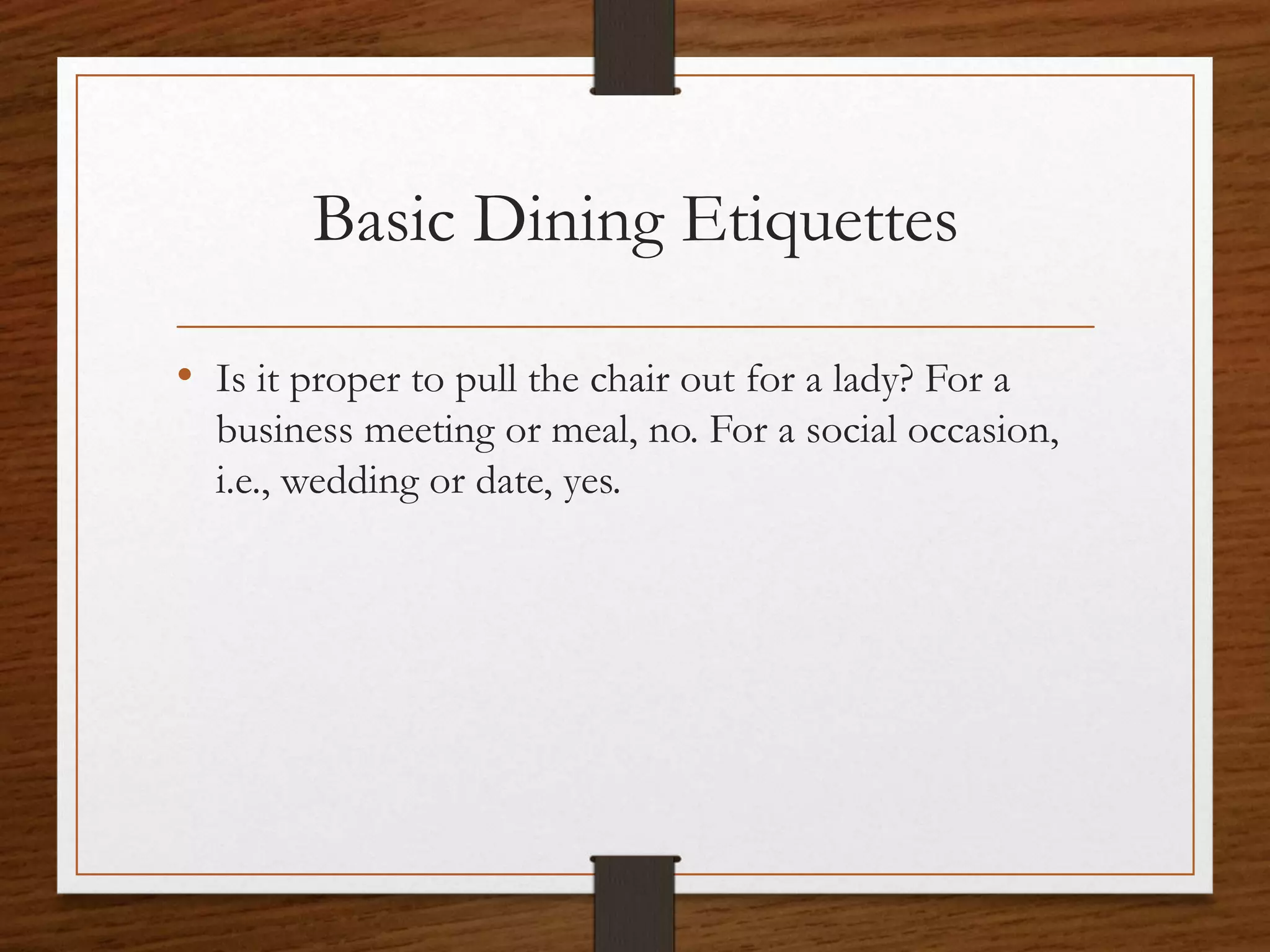 Table manners | PPT