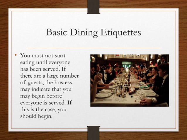 Table manners | PPT | Food & Drink
