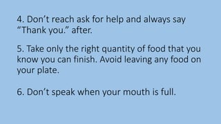 Table Manners | PPTX