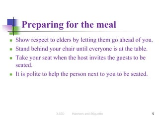 Table manners 123 | PPT