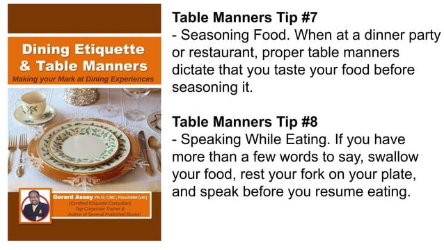 Table Manners.pptx | Bars & Restaurants | Attractions