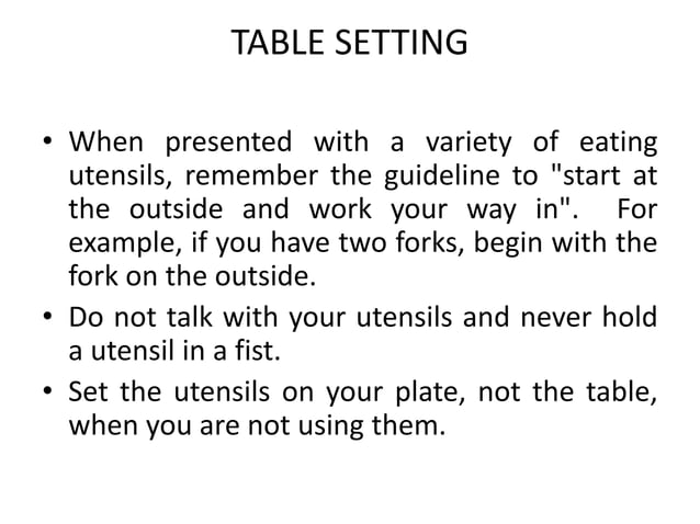 Table Manners1 Pptx