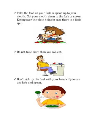 Table manners for kids | PDF