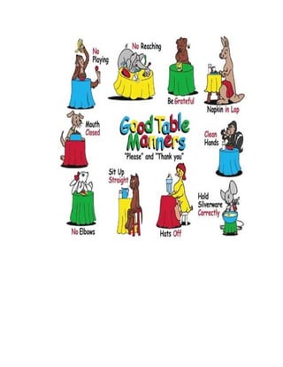 Bad Table Manners For Kids Cartoon