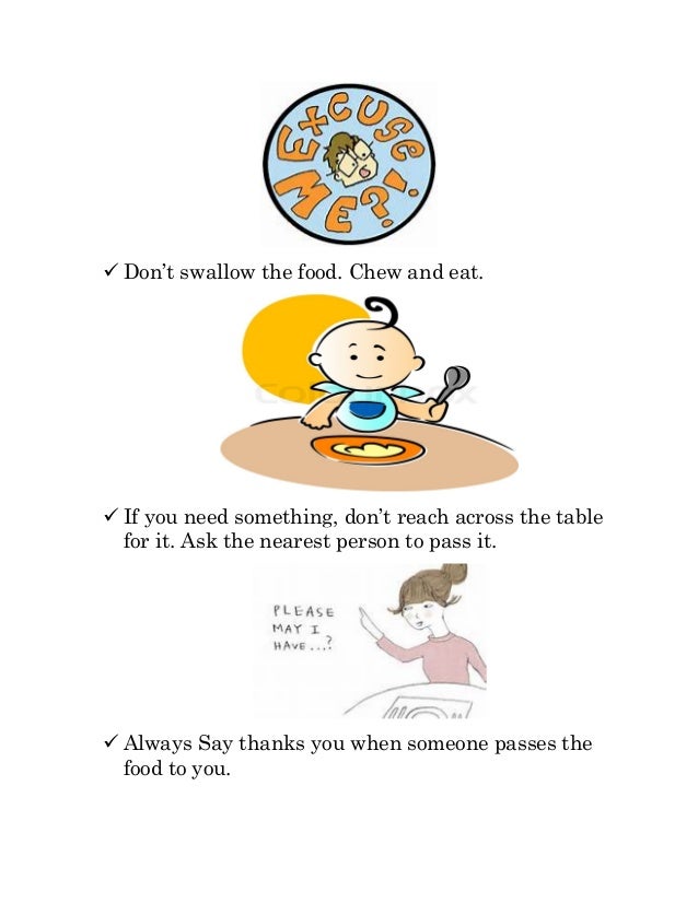 Table manners for kids