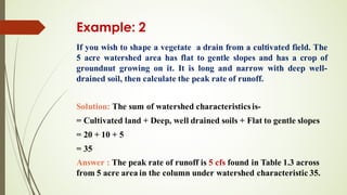 Estimation of runoff by table method | PDF