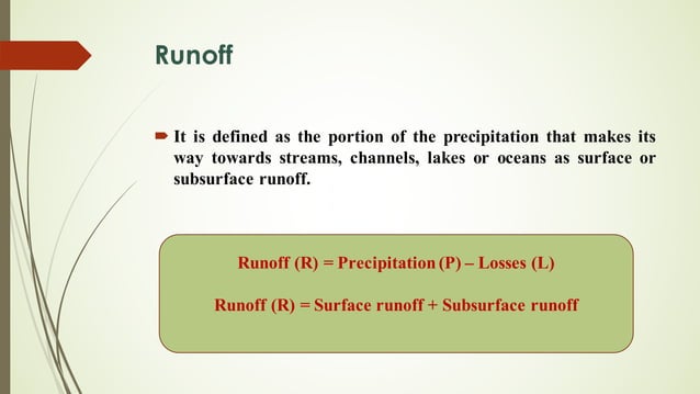Estimation of runoff by table method | PDF
