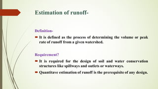 Estimation of runoff by table method | PDF