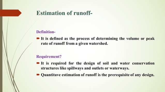 Estimation of runoff by table method | PDF