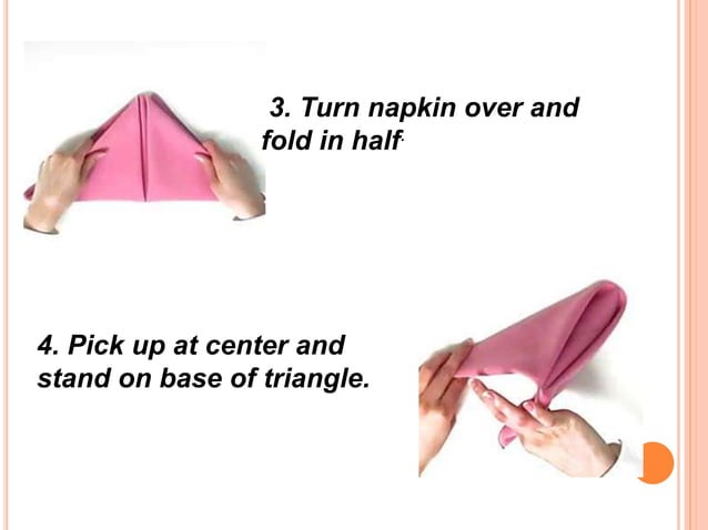Table napkin folding | PPTX