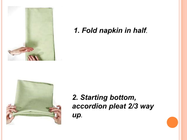 Table napkin folding | PPTX
